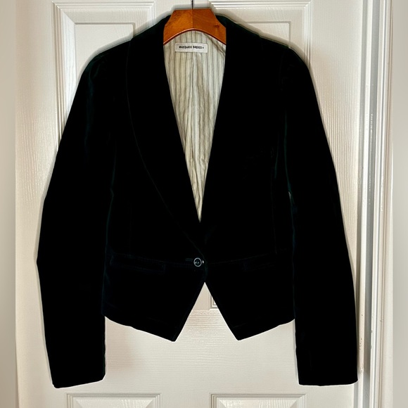 Jackets & Coats | Deep Green Velour Blazer | Poshmark
